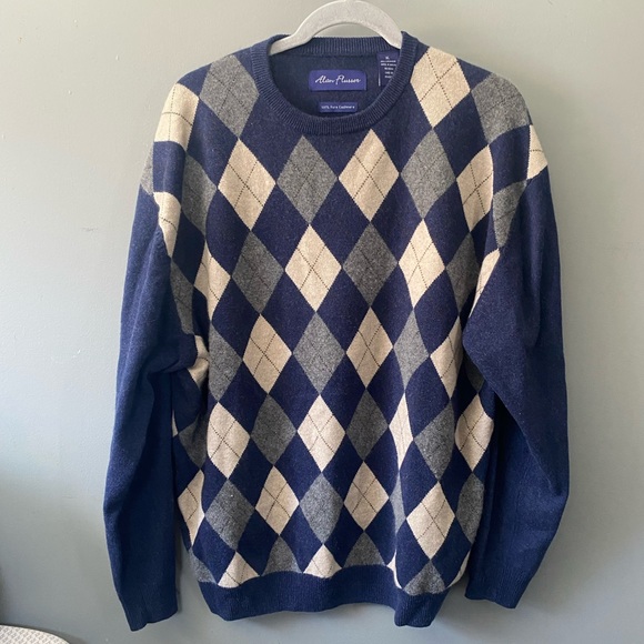 Alan Flusser | Sweaters | Vintage Alan Flusser 0 Pure Cashmere Blue ...